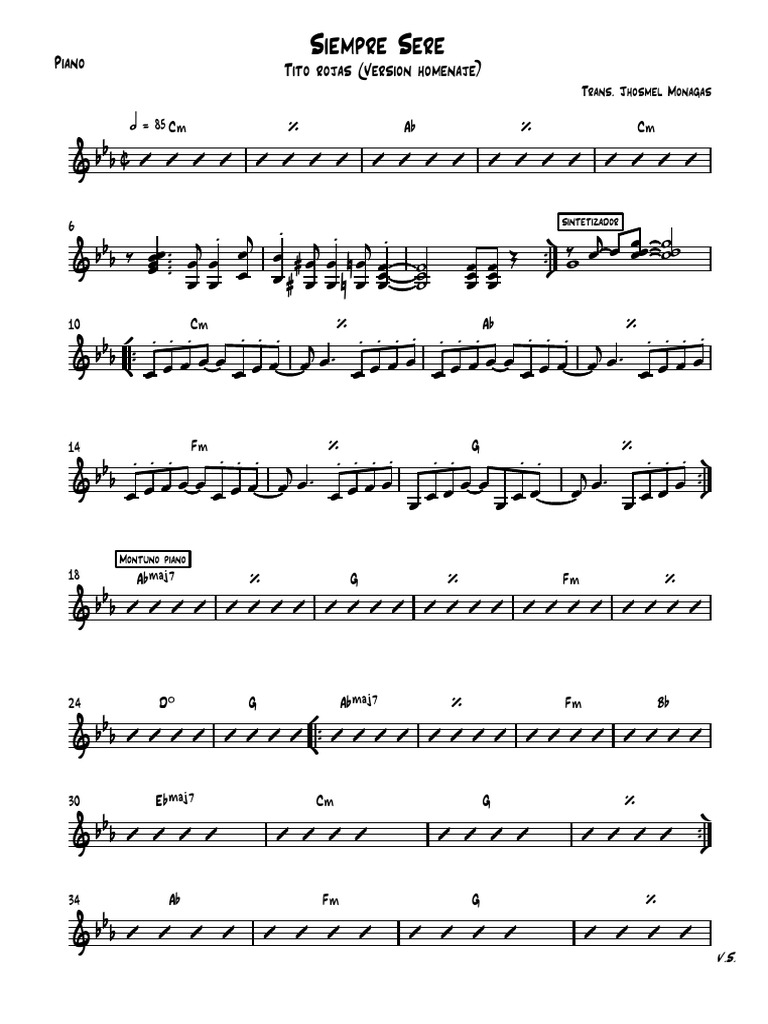 Siempre Sere - Piano | PDF