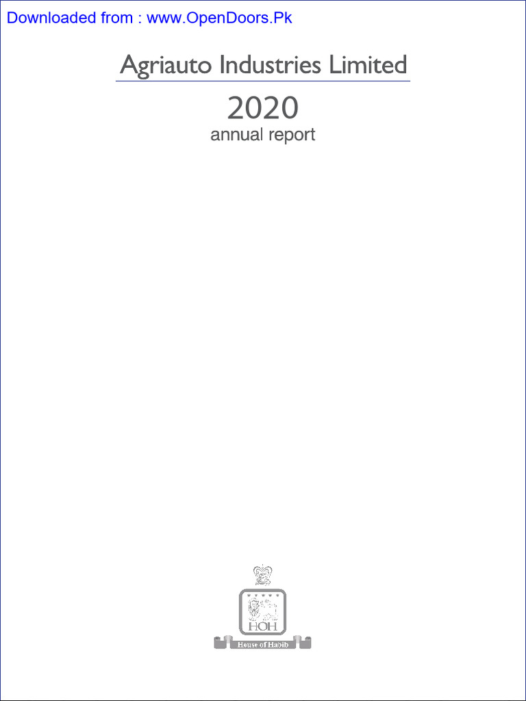 AGIL - 2020 Agriauto Industries Limited - OpenDoors - PK | PDF | Audit ...
