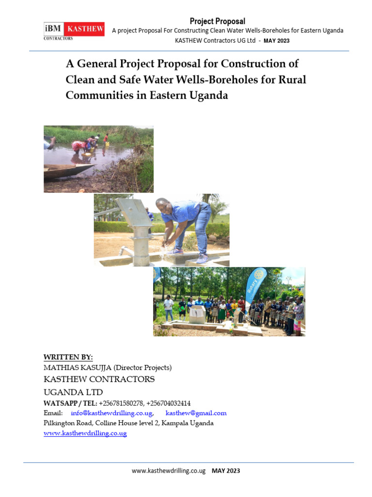 A Project Proposal for Constructing Clea | PDF | Groundwater | Drinking ...