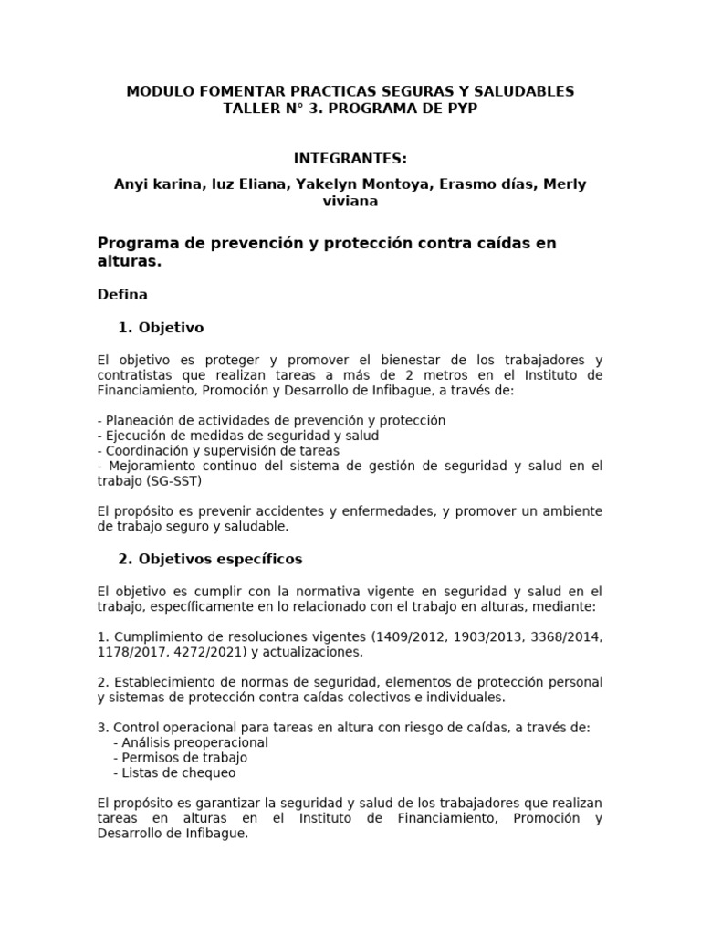 Modulo Fomentar Practicas Seguras y Saludables | PDF | Seguridad y salud ocupacional | Valores