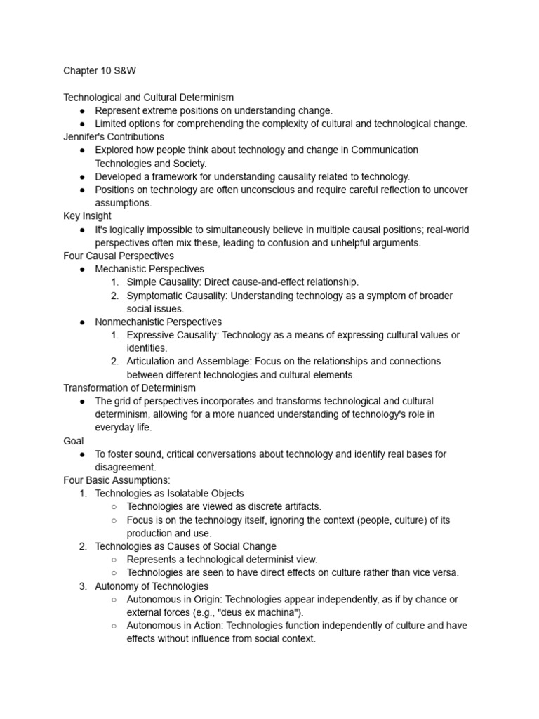 Week 6 Reading | PDF | Causality | Determinism