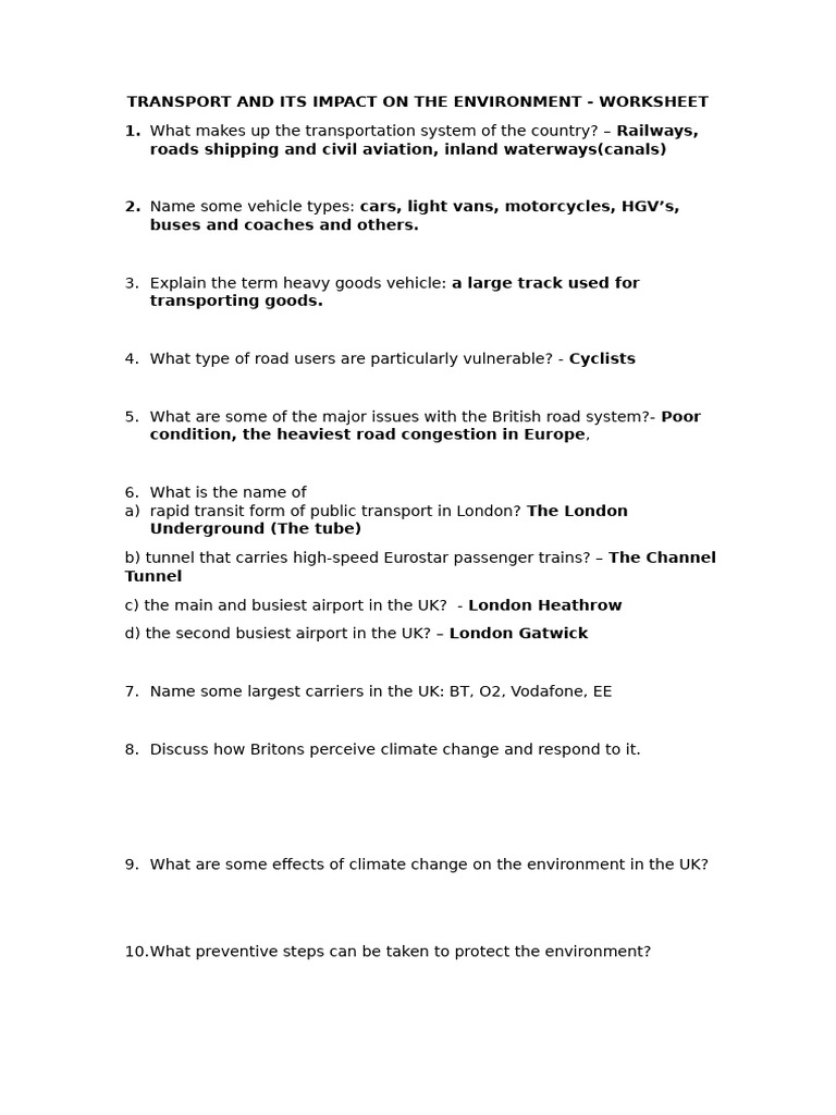 Britain - Transportation System | PDF | Business