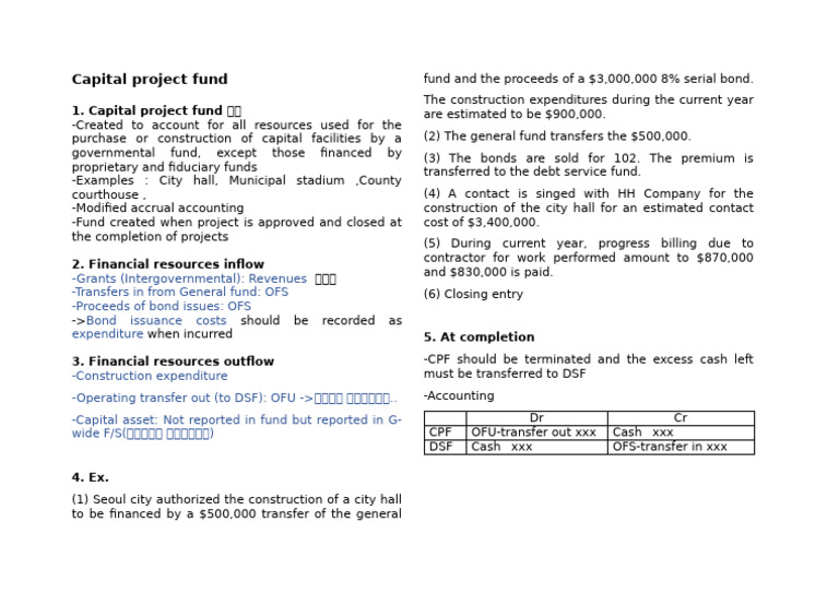 Capital Project Fund | PDF