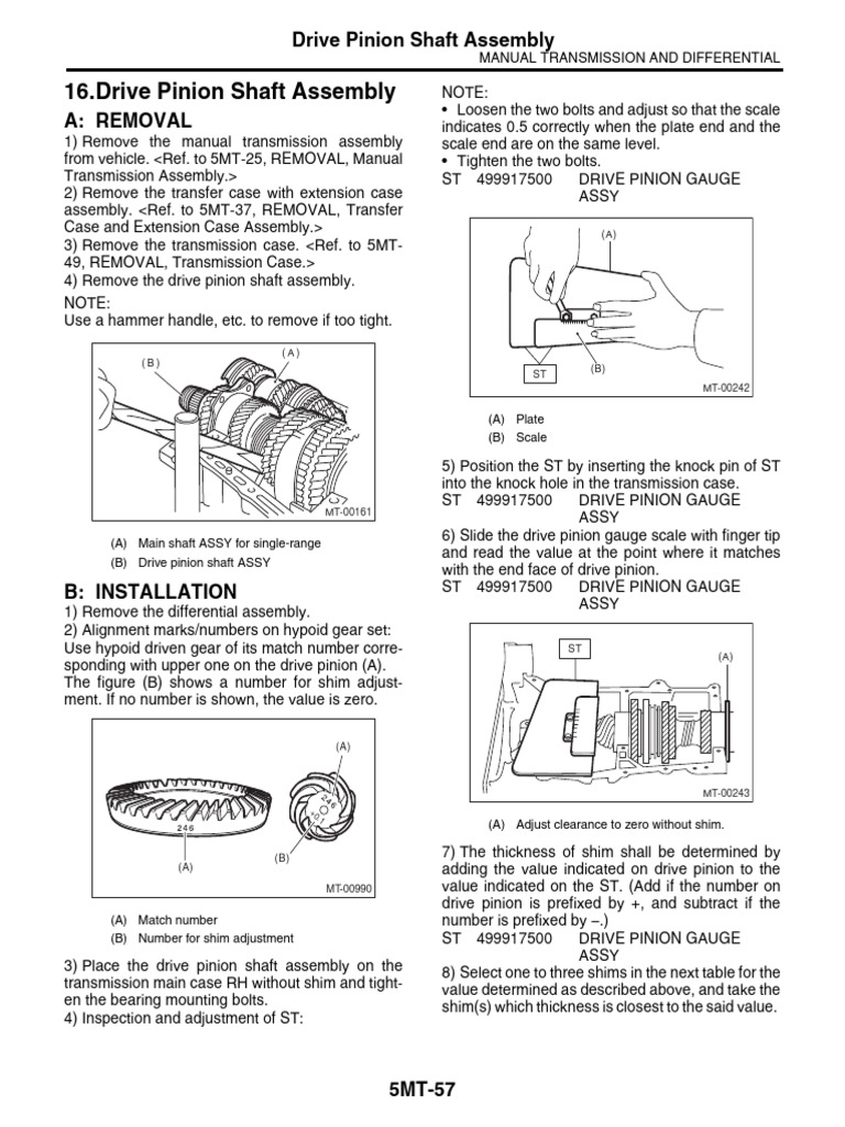16 - Drive Pinion Shaft Assembly | PDF | Gear | Manual Transmission