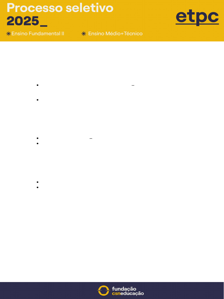 Bolsas de Estudo ETPC 2025 | PDF