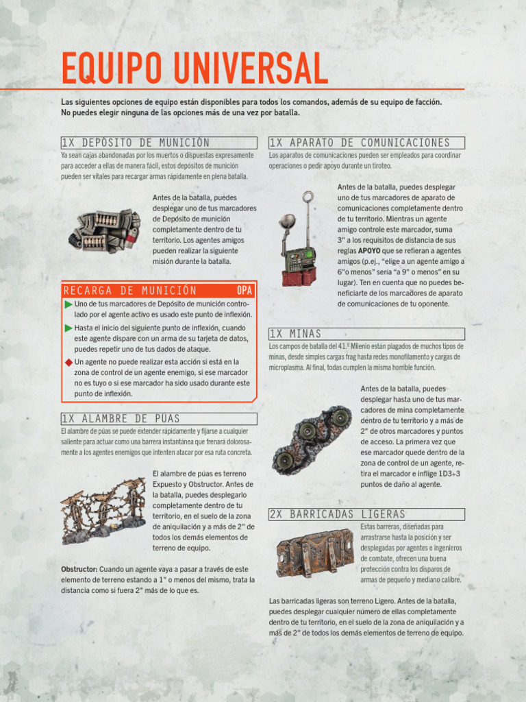 Equipo Universal Kill Team | PDF