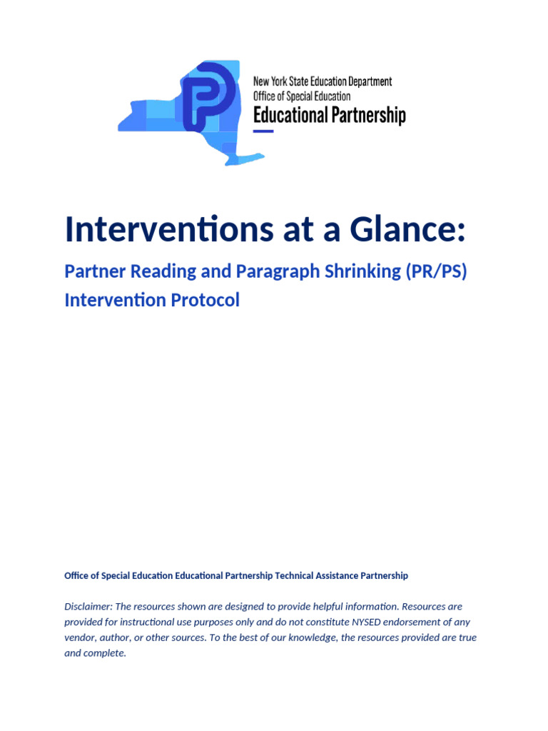 PR and PS Intervention Guide-2 | PDF | Reading Comprehension | Learning