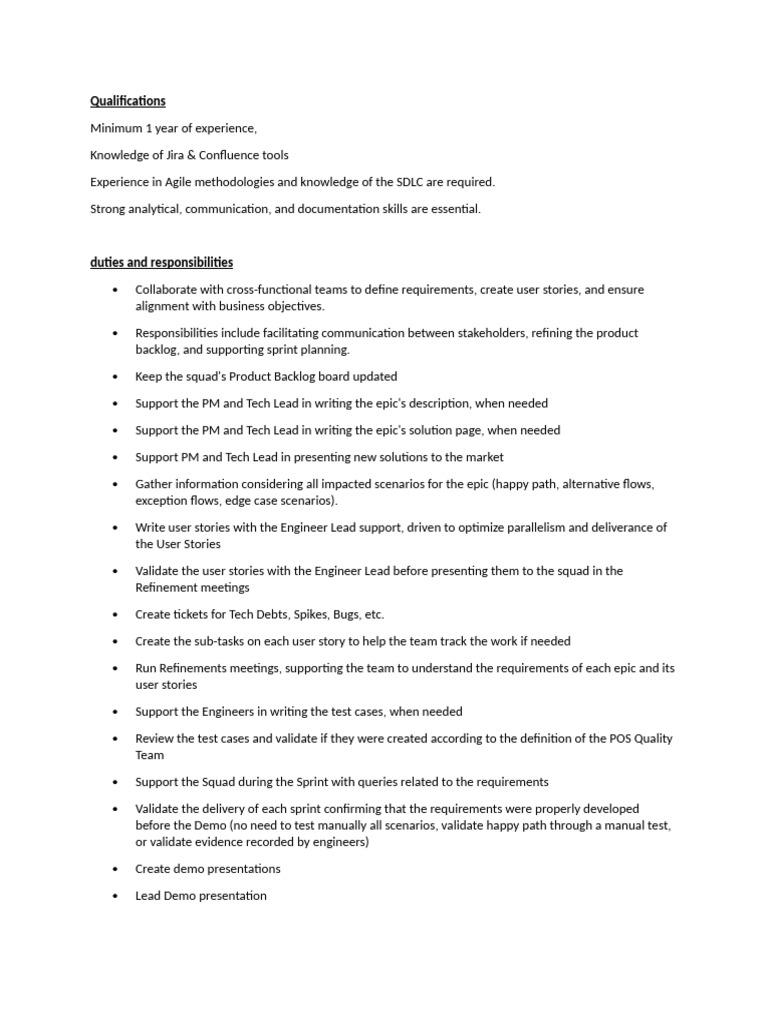 JD- Business Analyst | PDF
