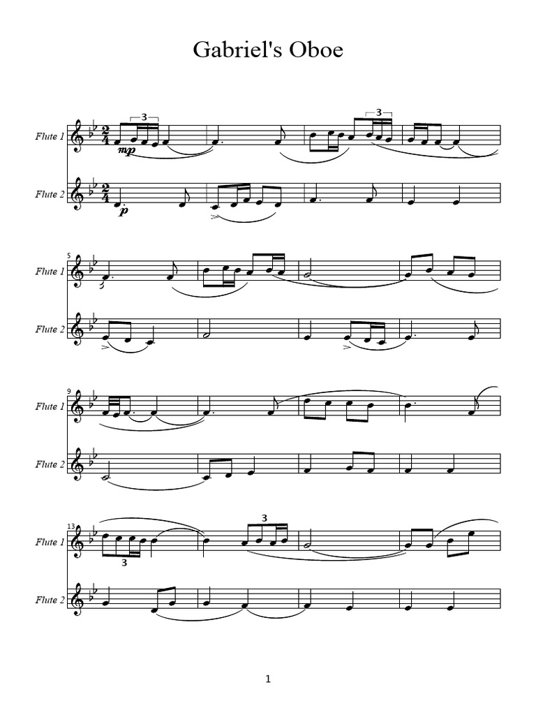 Gabriel's Oboe | PDF