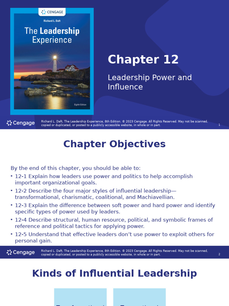 Daft - The Leadership Experience - 8e - PPT - CH12 - TLce | PDF | Power ...