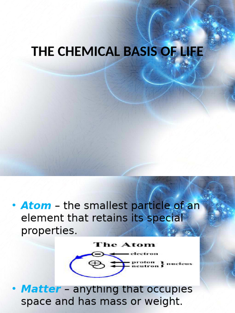 2 Chemical Basis of Life | PDF | Carbohydrates | Atoms