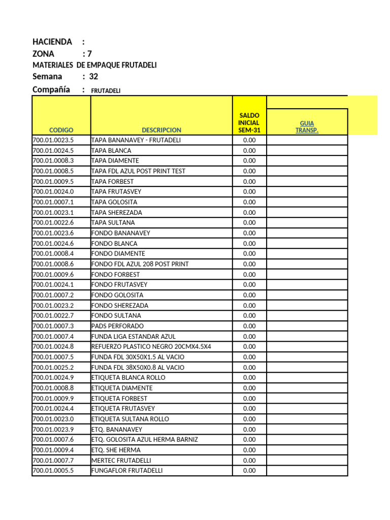 FORMATO FRUTA DELI | PDF