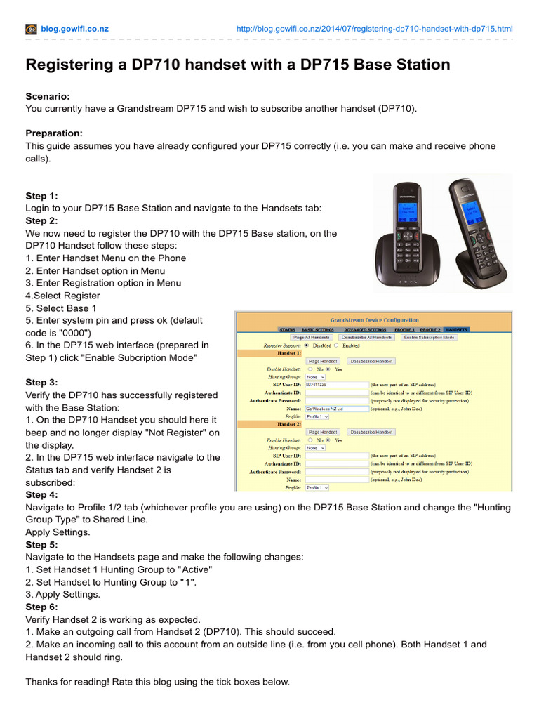 Grandstream DP710 and 715 Manual | PDF | Computers