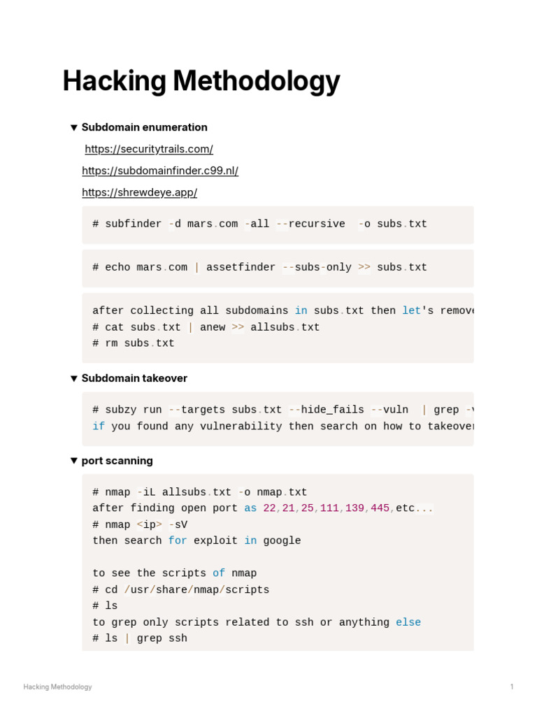 Edfb2943 61da 4df2 b129 b576069a6b98 Hacking Methodology | PDF ...