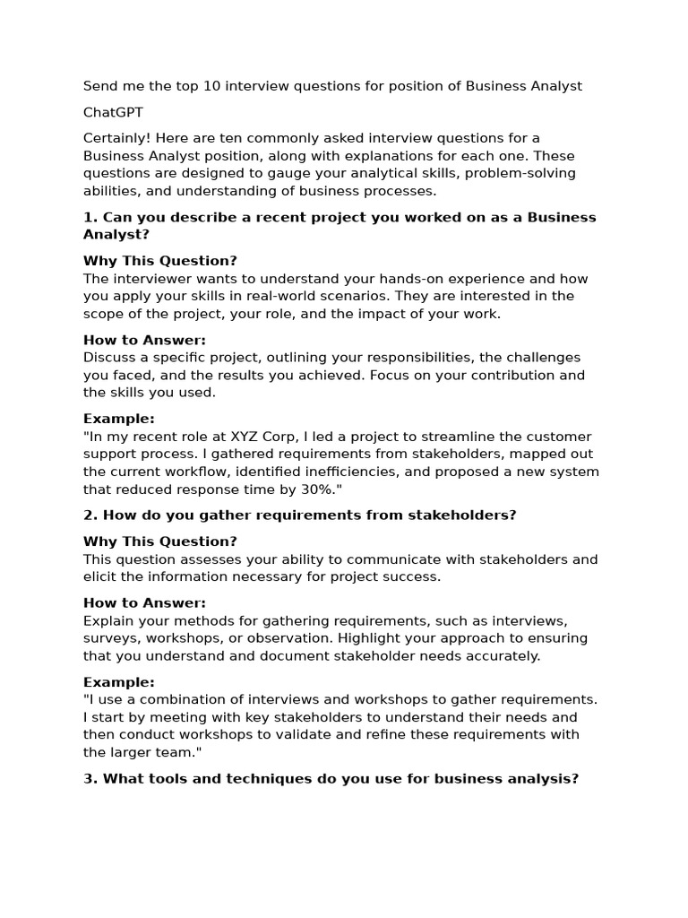 BA Questions and Answers | PDF | Business Analysis | Use Case