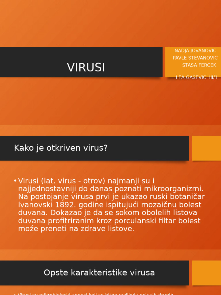 Prezentacija 2 - Virusi | PDF