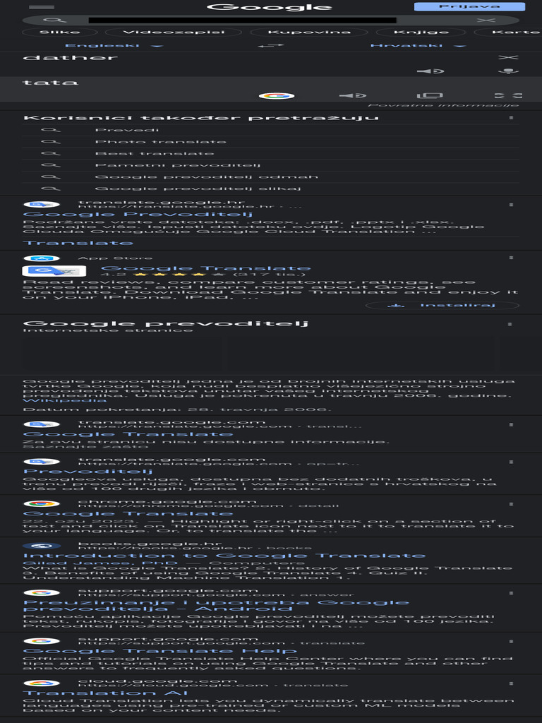 Google Translate - Google Pretraživanje | PDF