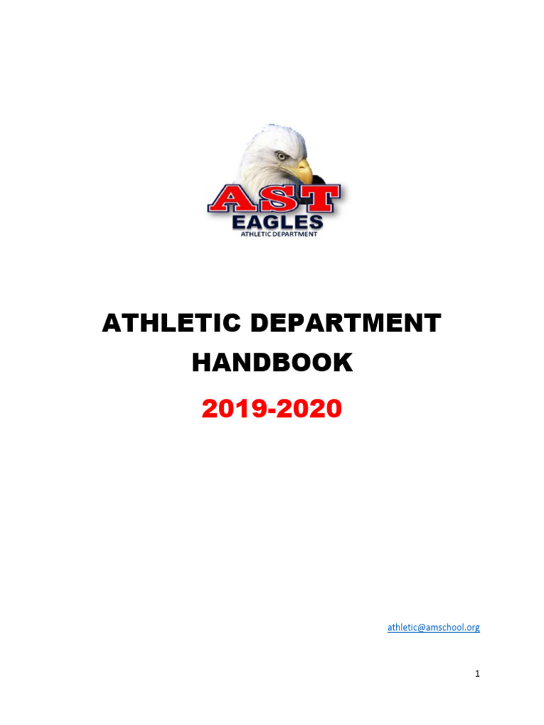 ATHLETIC DEPARTMENT HANDBOOK Final | PDF | Sports | Insurance