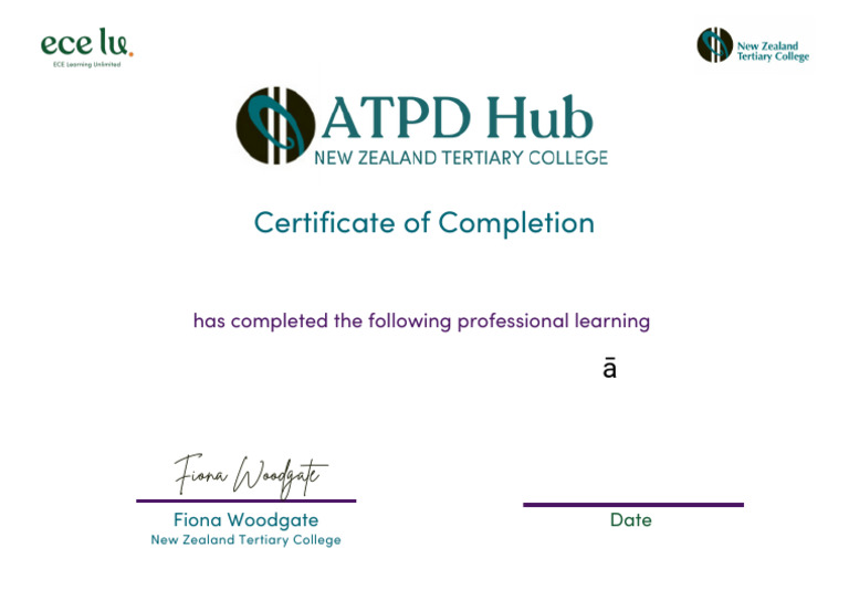 Certificate NZTC 003 Unpacking Te Ao Maori 6695892d8087c91cb3004195 | PDF