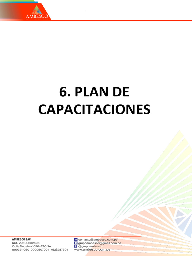 Plan de Capacitaciones | PDF