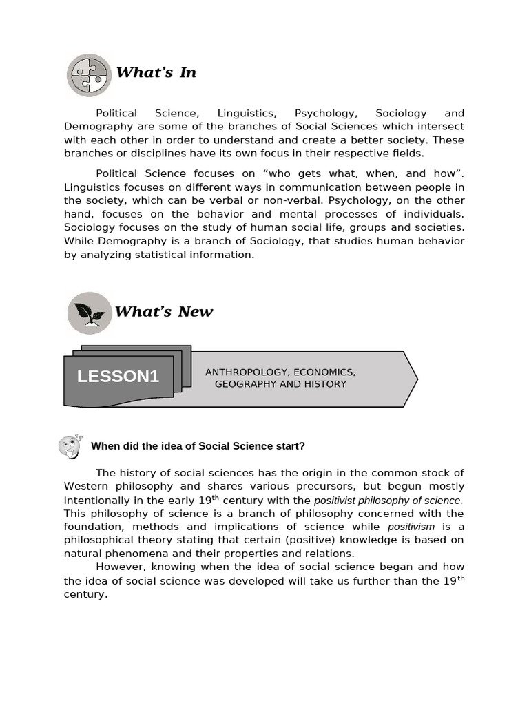 diss-q1m3 | PDF | Social Sciences | Sociology