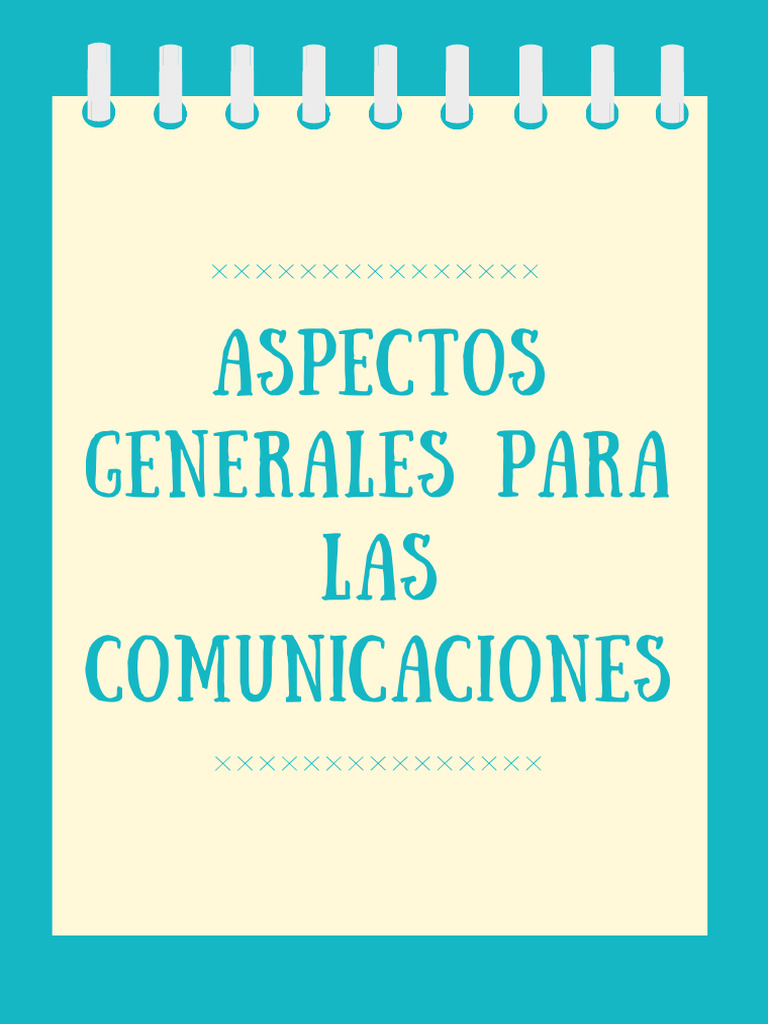 Aspectos Generales para Las Comunicaciones | PDF | Informática