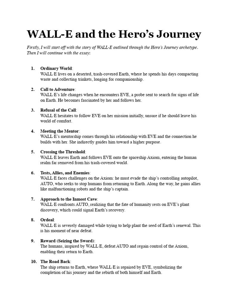 Hero's Journey Essay | PDF Hero's Journey Essay | PDF