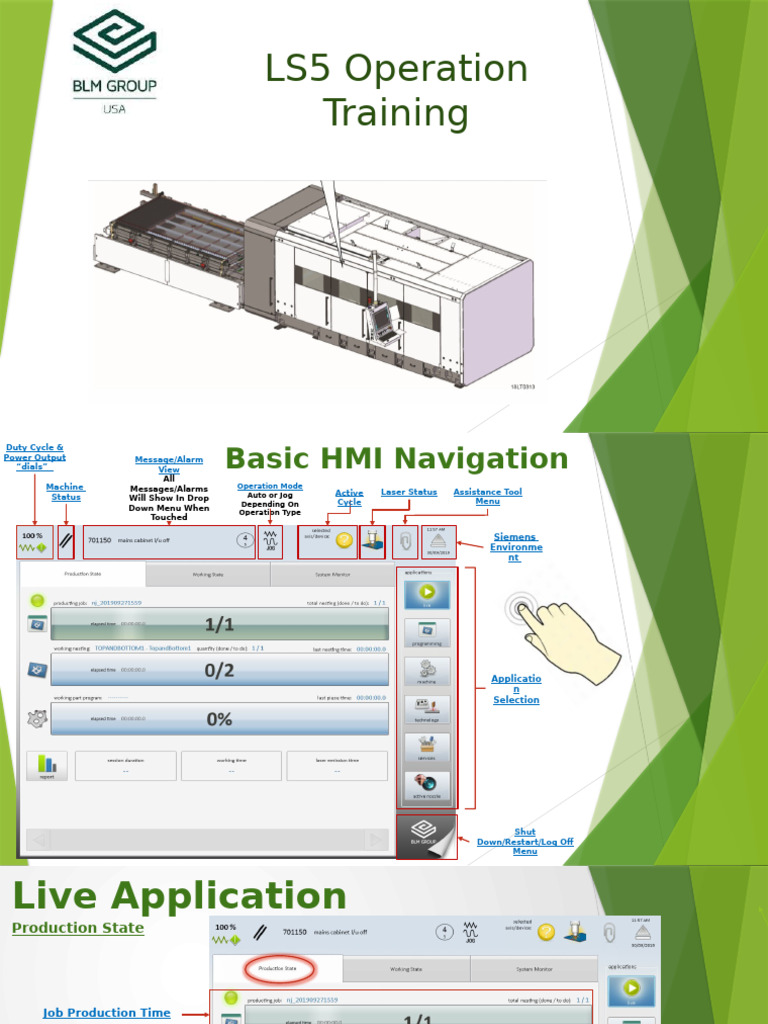 LS5 Operator Training | PDF | Laser | Touchscreen