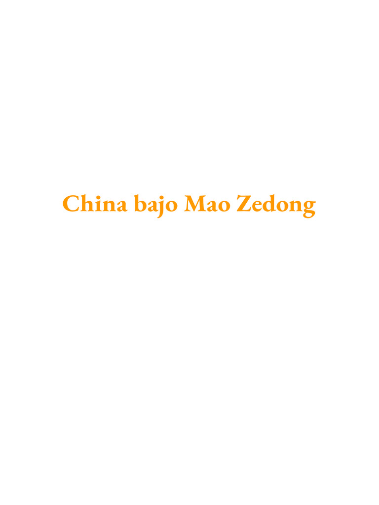 Apuntes IB Historia HL China Bajo Mao Zedong | PDF | Mao Zedong ...