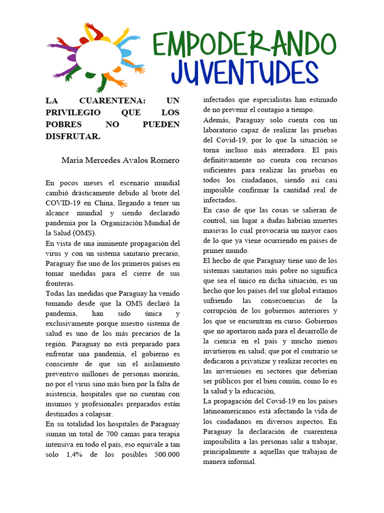 Cuarentena en Paraguay: Desigualdad y Privilegio | PDF | Paraguay