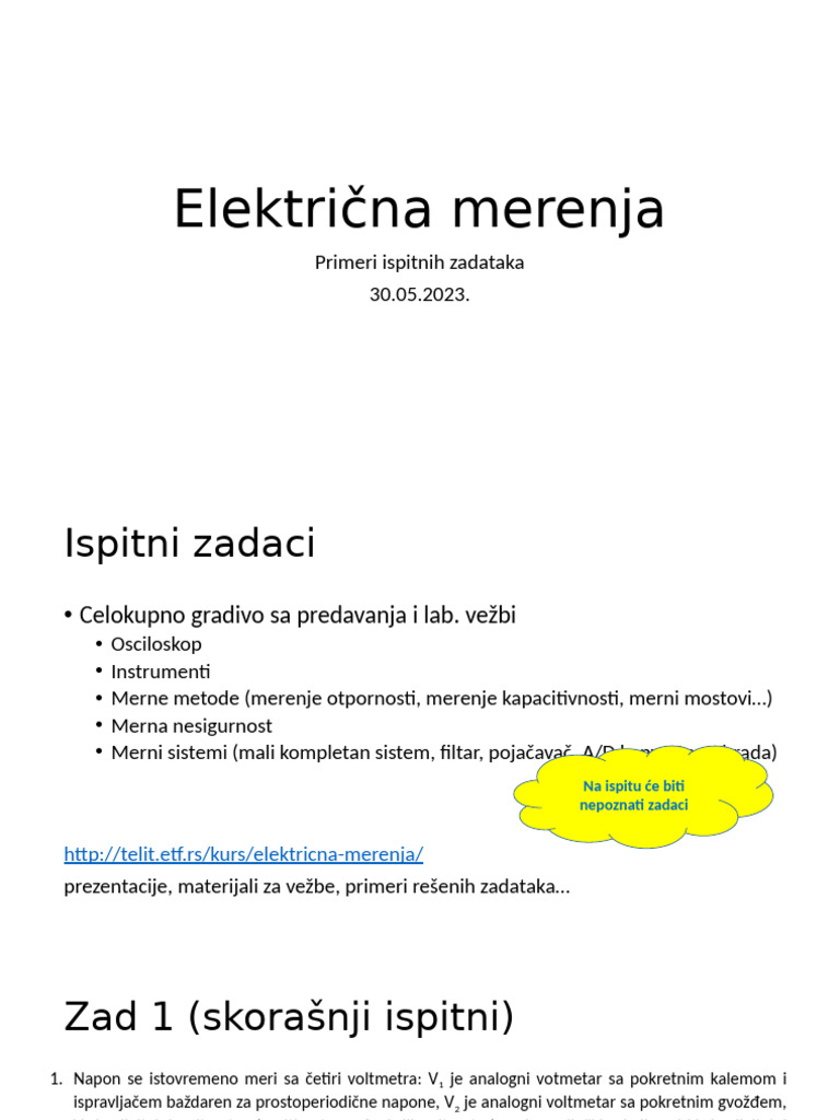 Ispitni Zadaci Prvi Drugi 2022 2023 | PDF