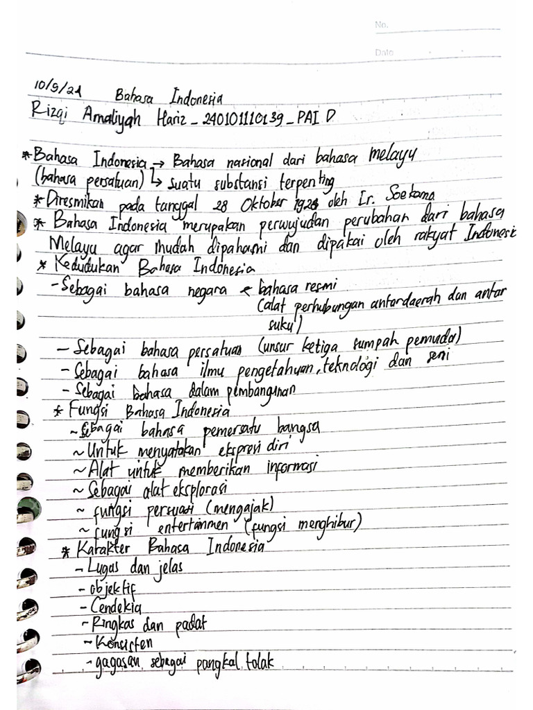 Resume Materi 1 Bindo | PDF