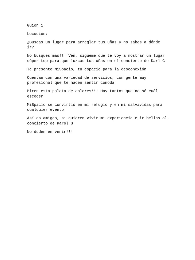 MiSpacio: Tu Salón de Uñas Ideal | PDF