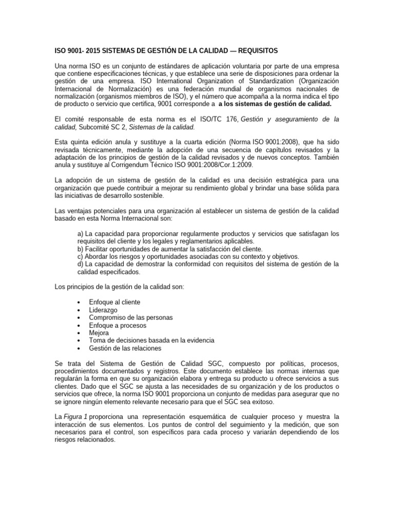 Normas Iso | PDF | Calidad (comercial) | Gestión de la calidad