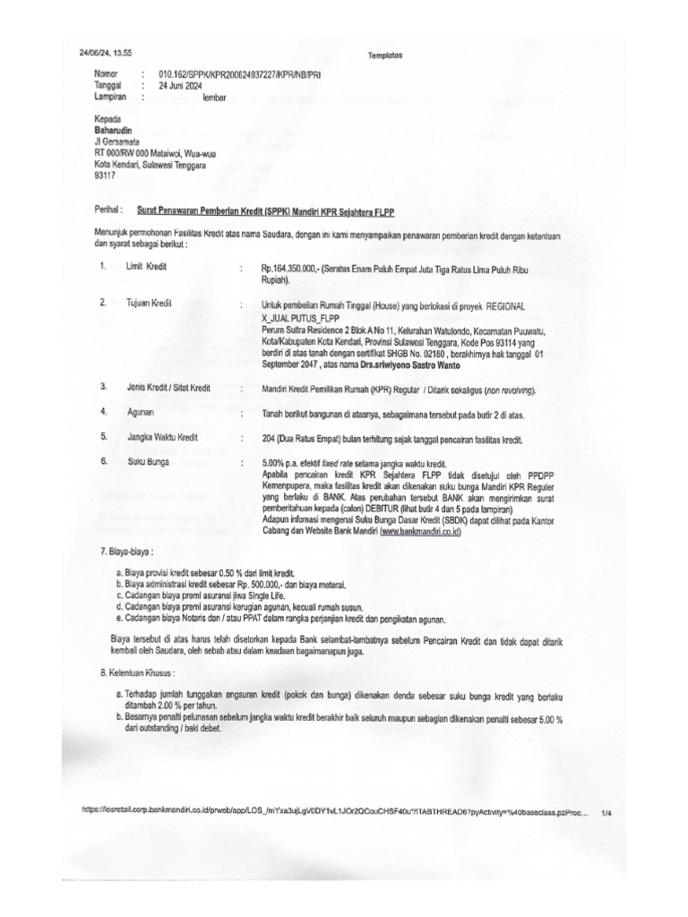 SPK Mandiri Baharudin | PDF