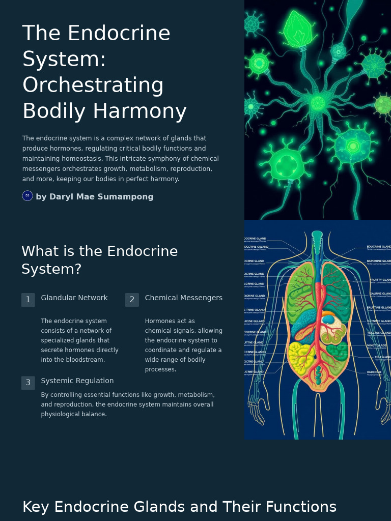The Endocrine System Orchestrating Bodily Harmony | PDF | Endocrine ...