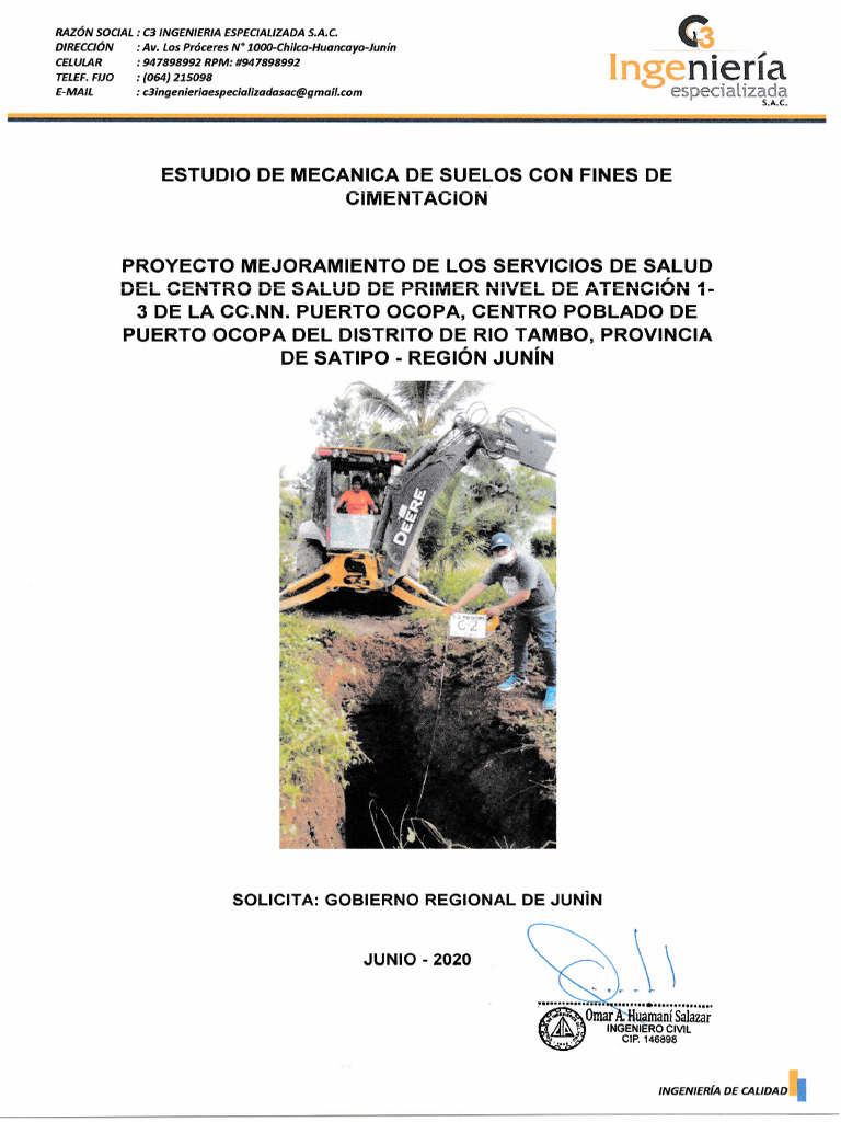 Ems Pto Ocopa | PDF | Fundación (Ingeniería) | Ingeniero civil