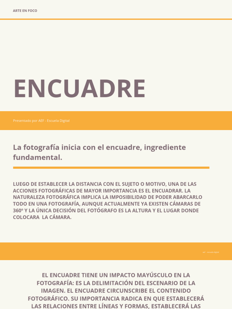 encuadre fotografico | PDF | Composición (artes visuales) | Pinturas