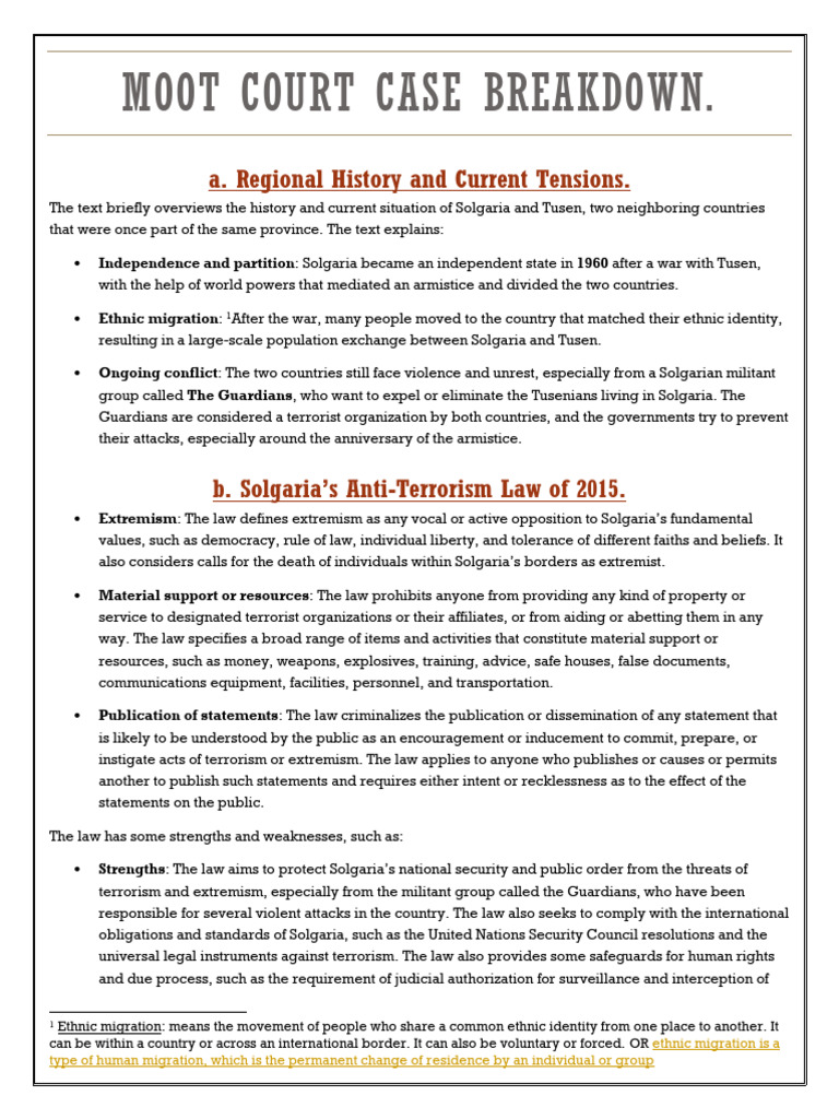 Moot court case Breakdown | PDF | Entrapment | Social Media