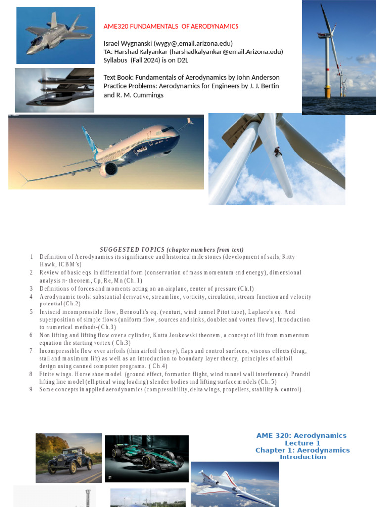 Aerodynamics Lecture: Intro & Termonology | PDF | Aviation | Transport