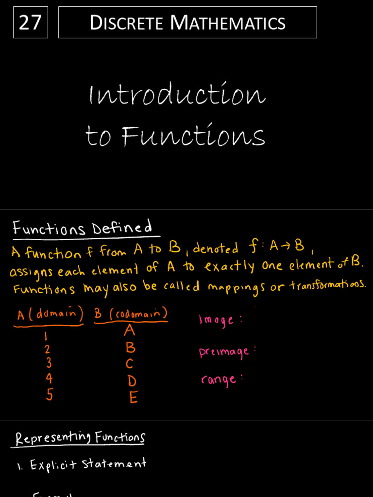 27 Introduction To Functions (2.3) | PDF