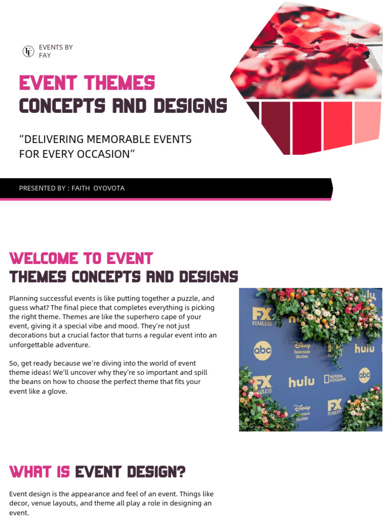 Event Themes, Concepts and Designs | PDF | Goal | Entertainment