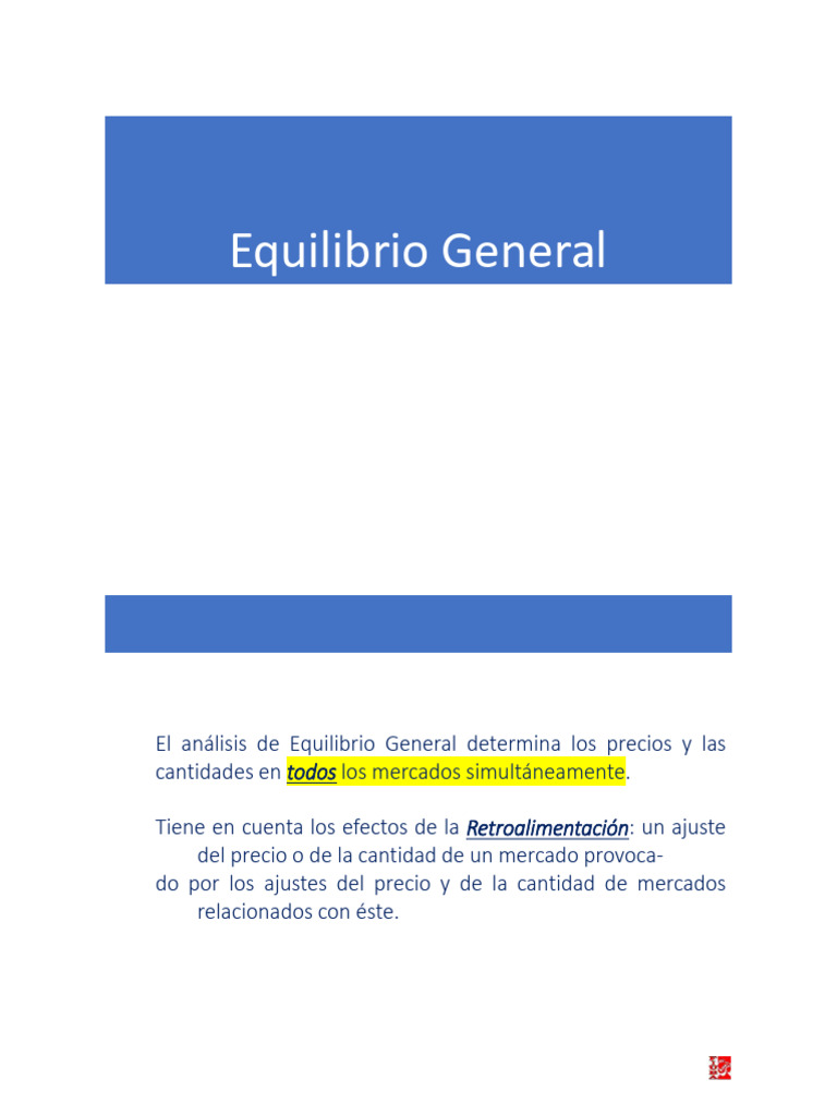 Equilibrio General | PDF | Teoría del equilibrio general | Mercado ...