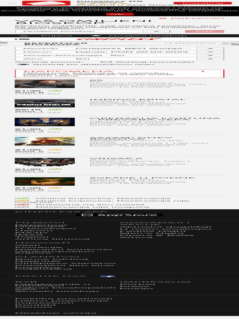Repertoar Cineplexx RS Mobile | PDF