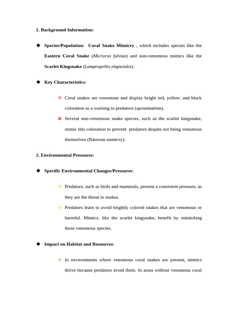 Natural Selection Case Study | PDF | Mimicry | Predation