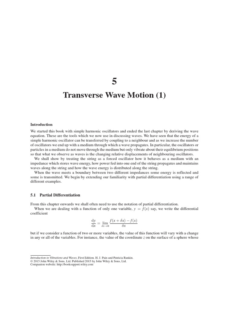 4-Wave Equation On A String (Derivation) - 06-01-2024 | PDF | Waves ...