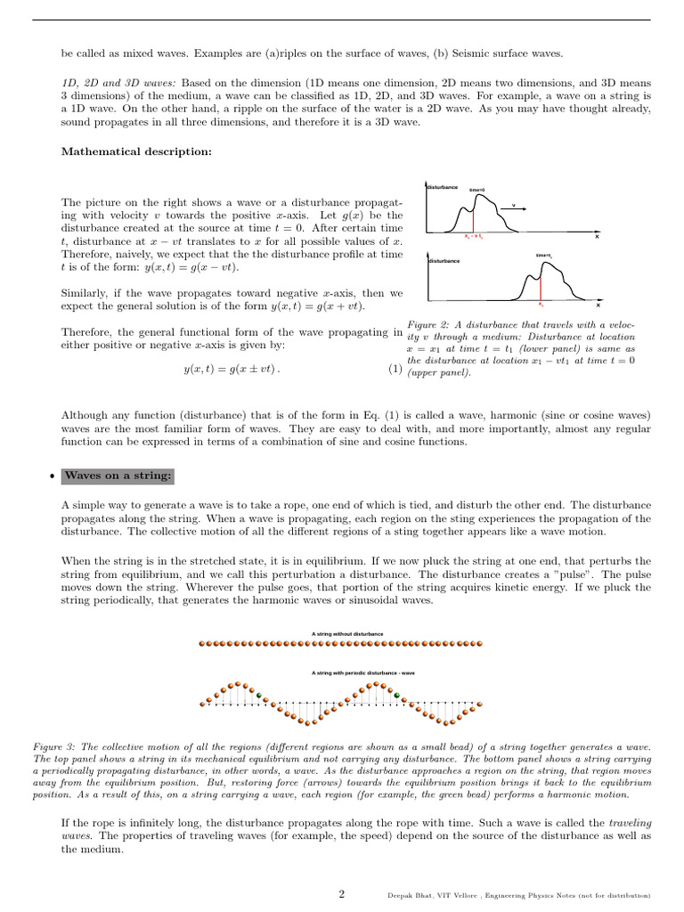 6-Wave Equation On A String (Derivation) - 06!01!2024 | PDF | Waves | Tension (Physics)