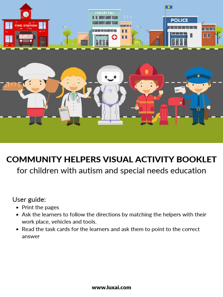 Community helpers activity booklet | PDF