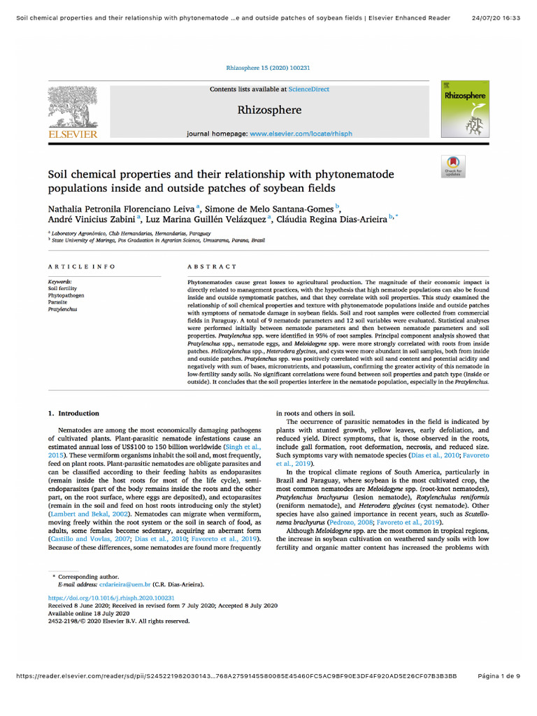 2020 RHIZO Dias Arieira | PDF | Home & Garden | Science & Mathematics