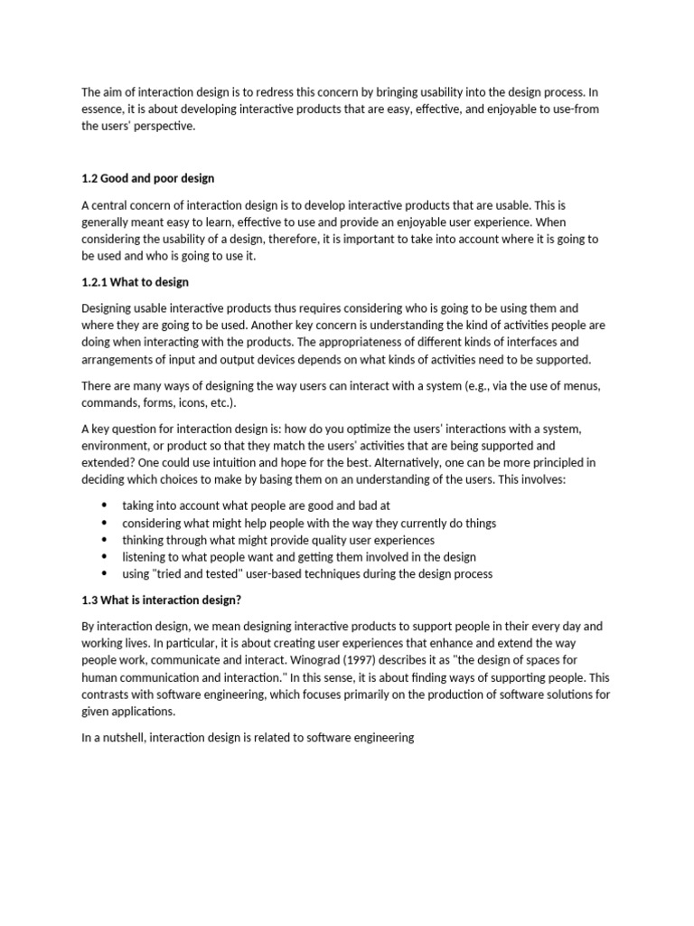 Chapter 1 overview | PDF | Usability | Human Communication Chapter 1 overview | PDF | Usability | Human Communication